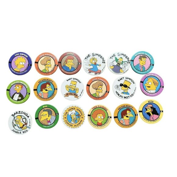 Unbranded | Toys | Lot Of 8 Pogs The Simpsons From 1994 Skycaps Skybox ...